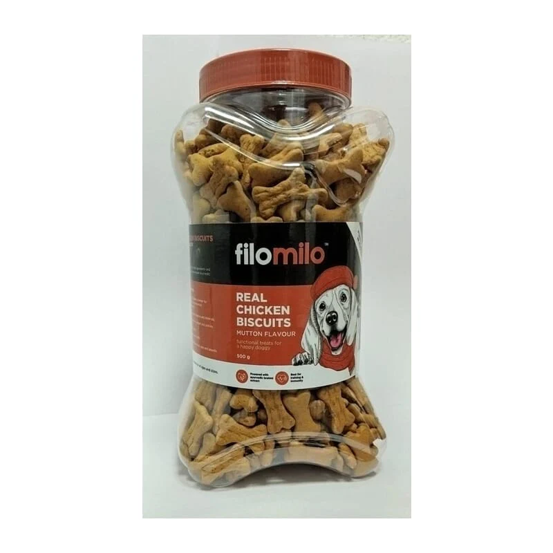 Filomilo Real Chicken Biscuits Mutton Flavour for Dogs (500grms ...